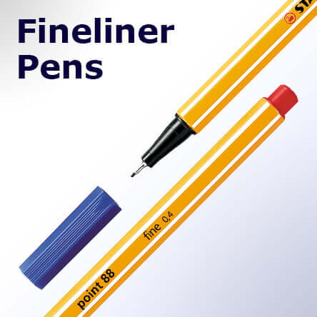 Fineliner Pens - Fibre-tipped pens for writing & sketching