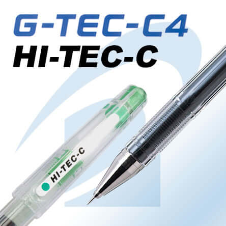 Pilot G-Tec-C4 and Hi-Tec-C - super-fine Gel Rollerballs