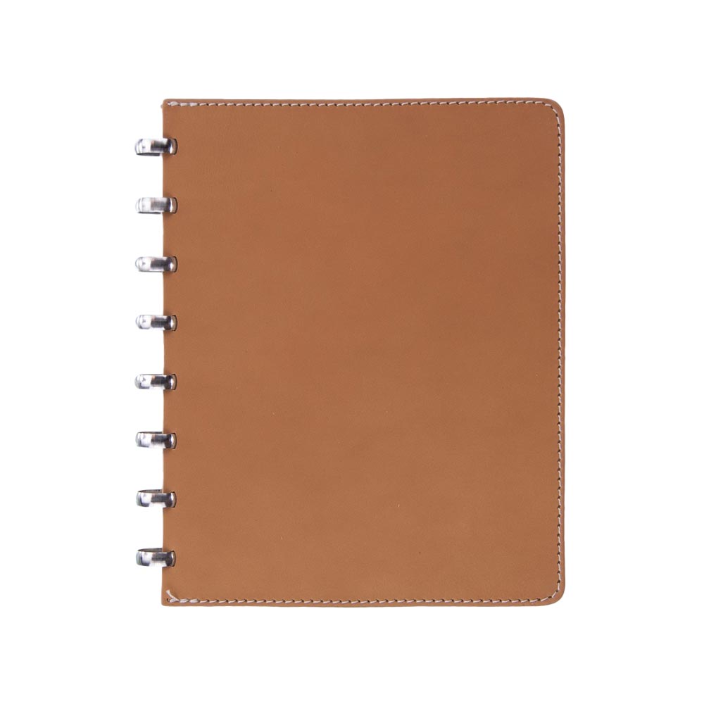 Atoma Pur Disc-Bound Refillable 165 x 210 Notebook Natural Leather Squ