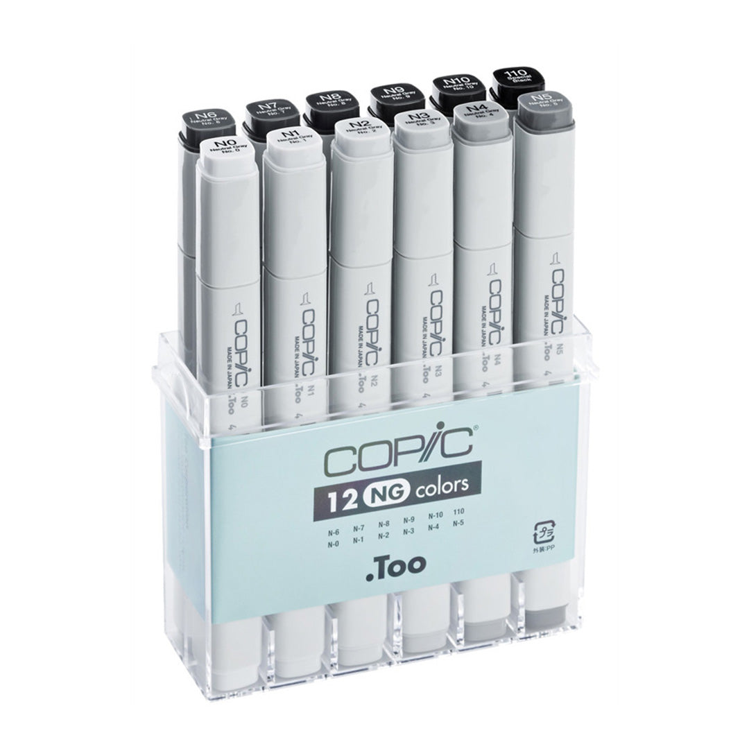 Copic Classic Marker Set of 12 Neutral Grey