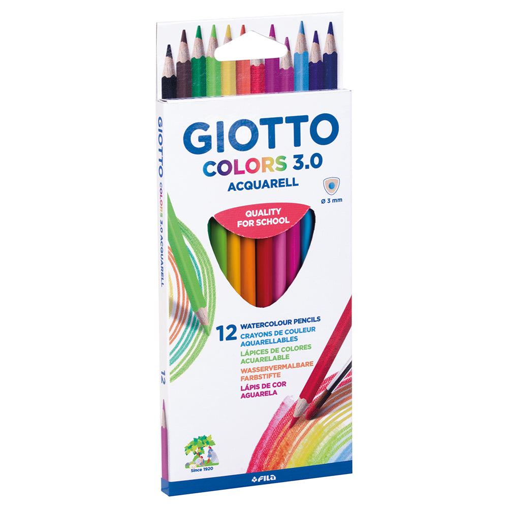 Giotto Colors 3.0 Aquarell Watercolour Pencils Set of 12
