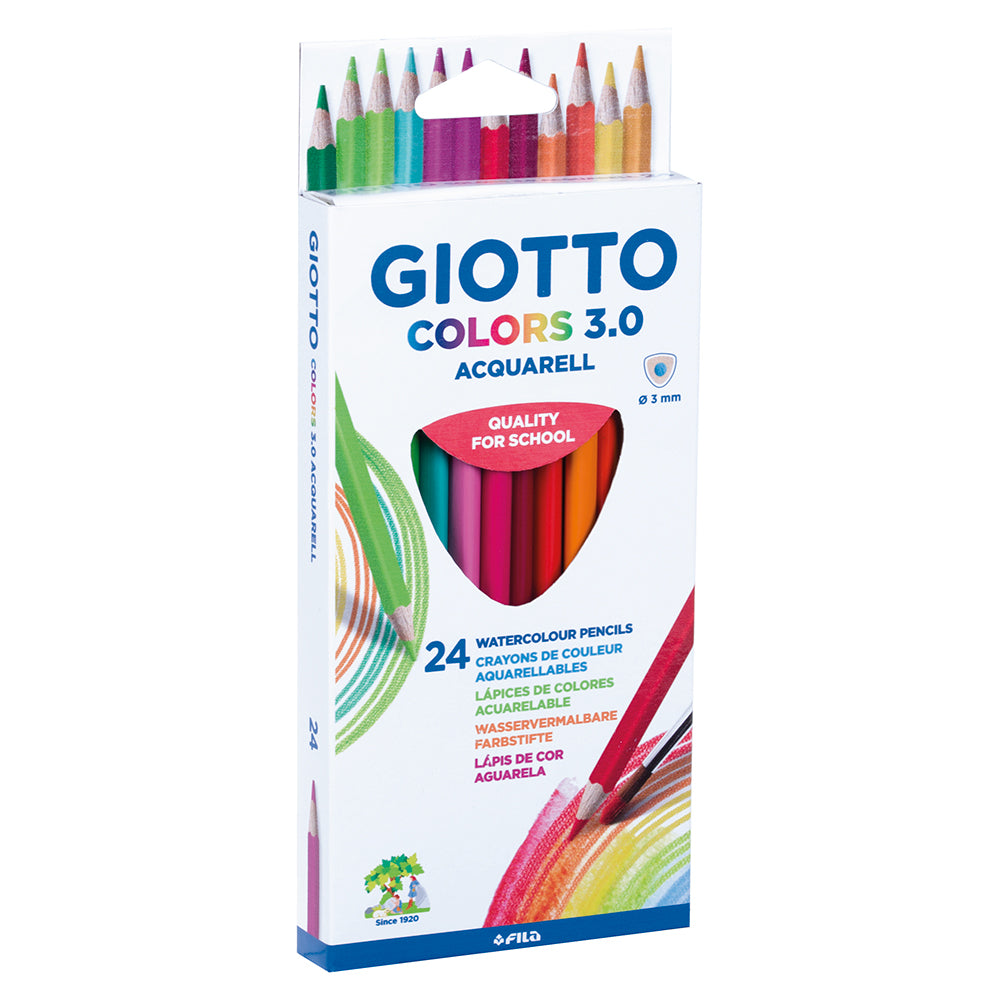 Giotto Colors 3.0 Aquarell Watercolour Pencils Set of 24