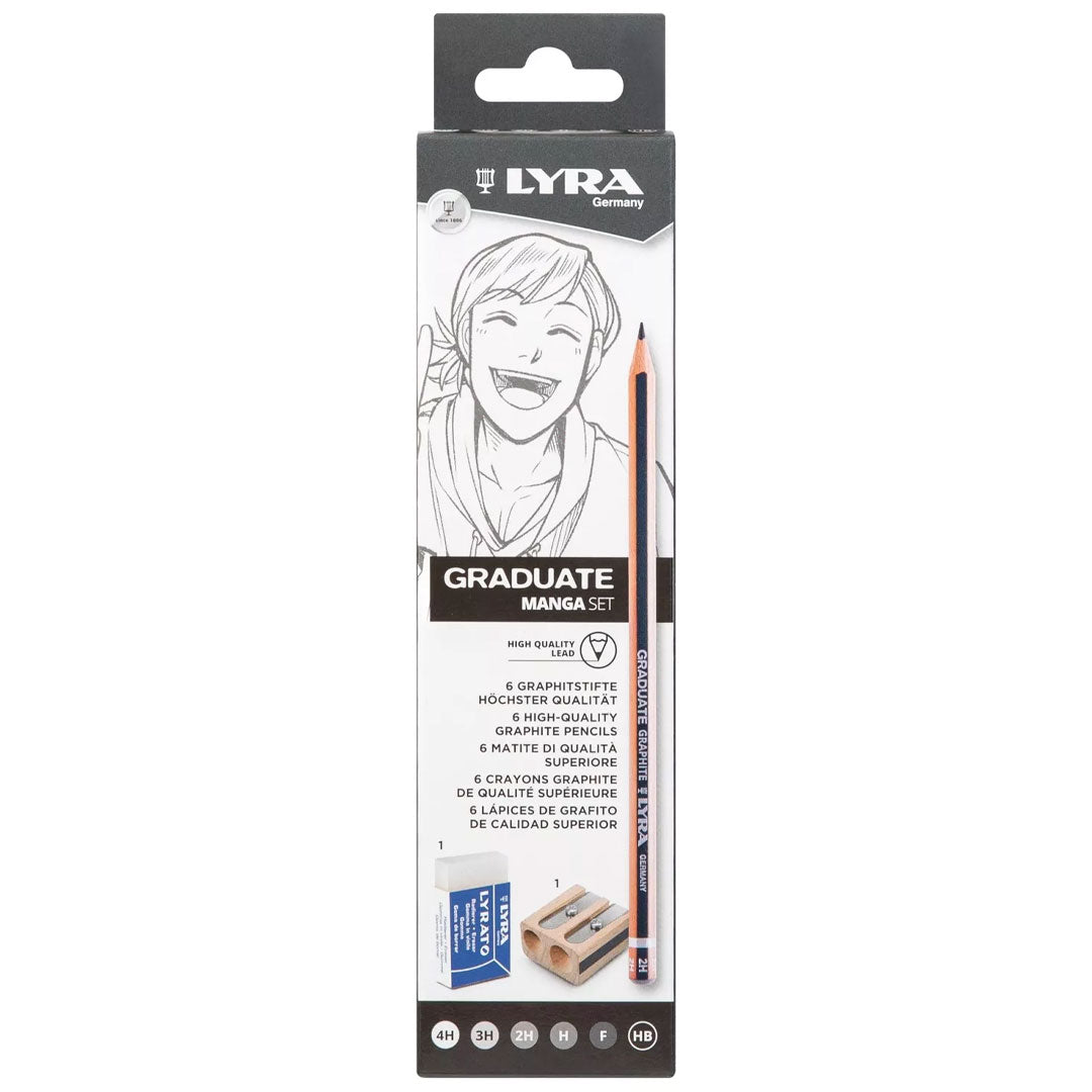Lyra Graduate Manga Graphite Pencil Set of 6