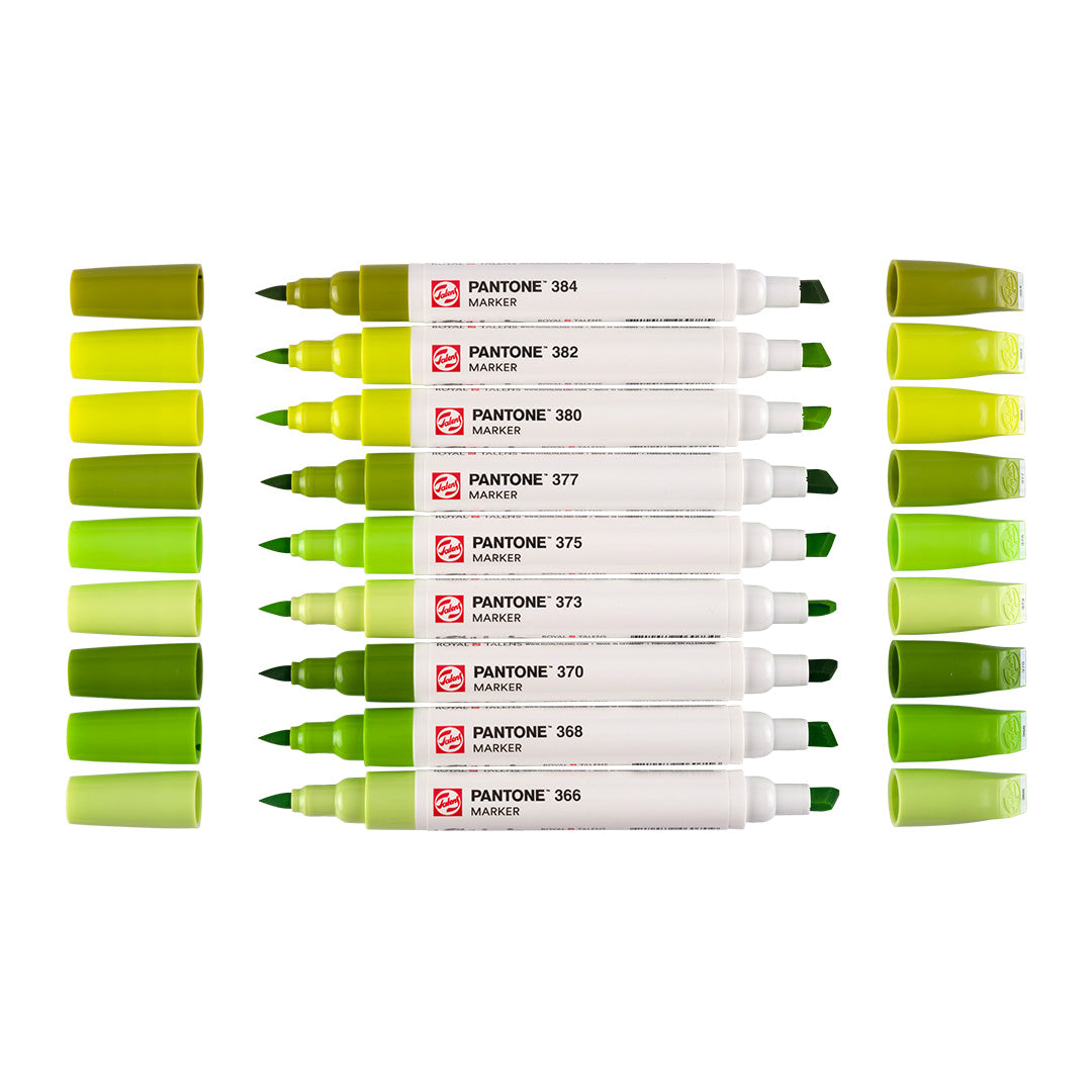 Talens Pantone Water Based Marker Set Of 9 Green Yellow