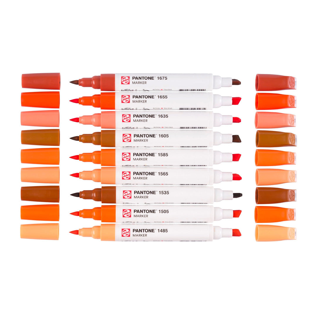 Talens Pantone Water Based Marker Set Of 9 Warm Red