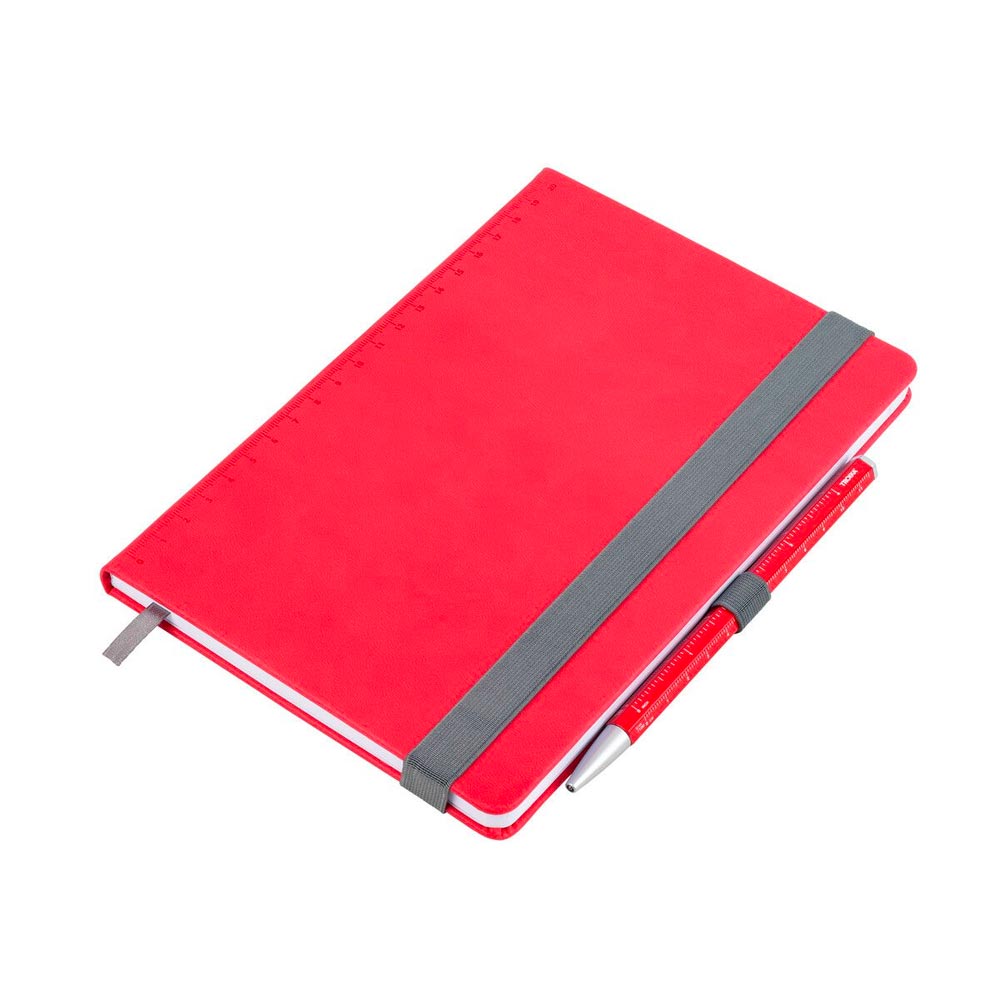 Troika Notepad and Ballpoint Pen Gift Set A5 Matt Red