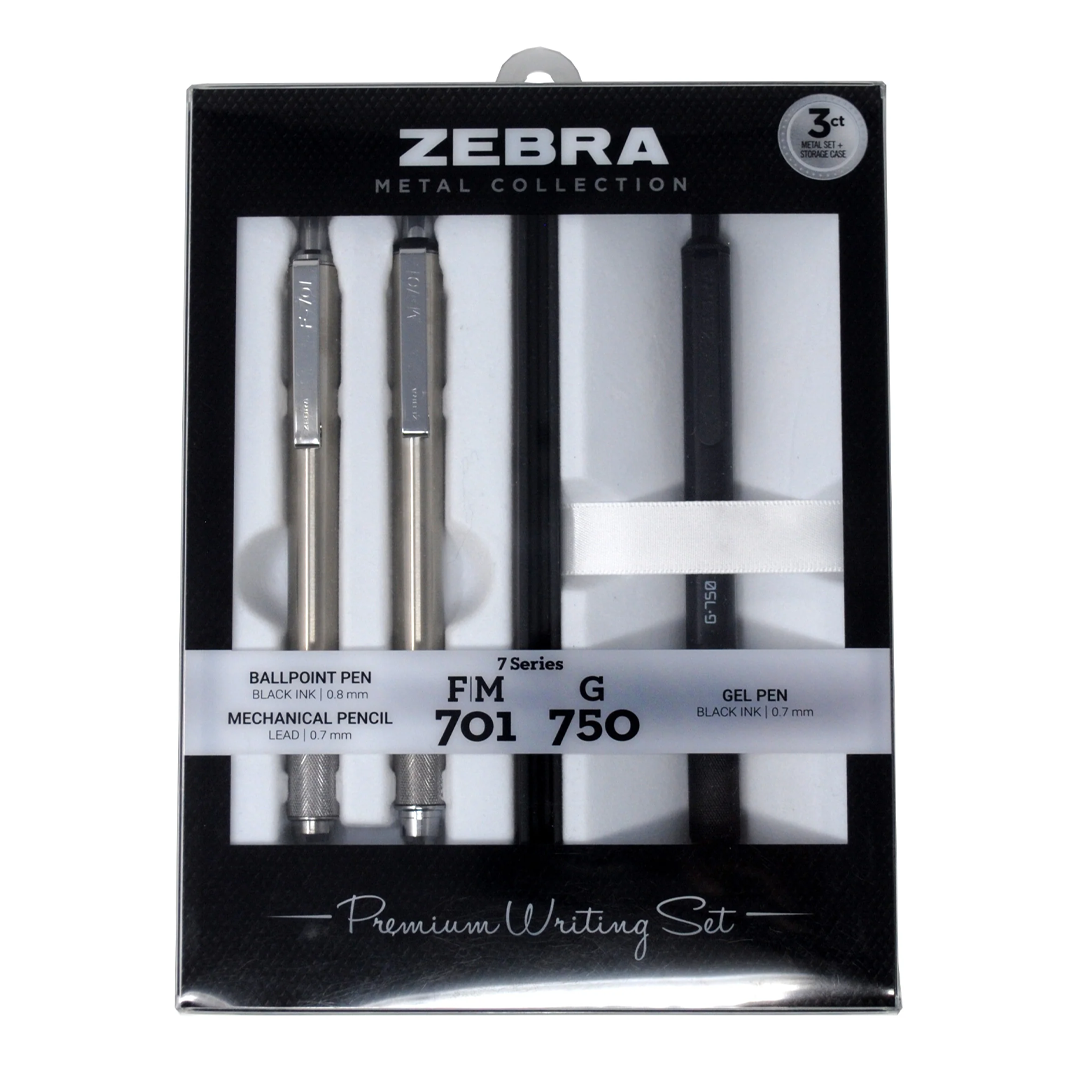 Zebra 7-Series Metal Collection Premium Writing Pen Set