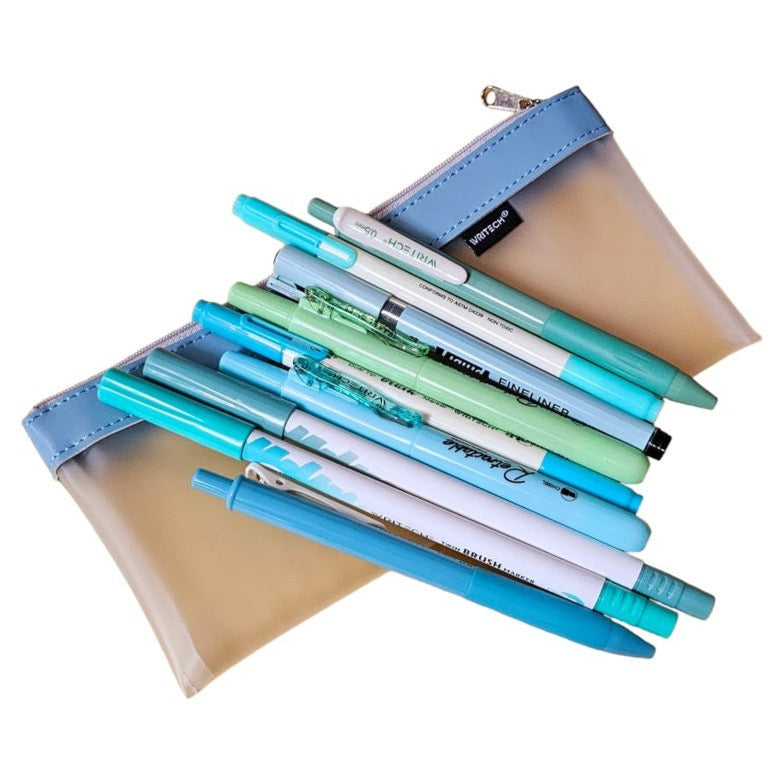 WRITECH 9 Piece Journal Kit with Pencil Case Earth Tones