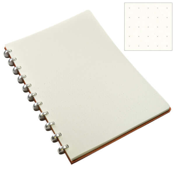 Atoma Pur Disc-Bound Refillable A4 Notebook Natural Leather