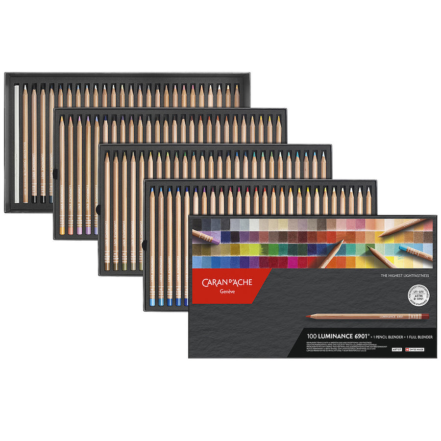 Caran d'Ache Luminance 6901 Box of 100 Coloured Pencil Set
