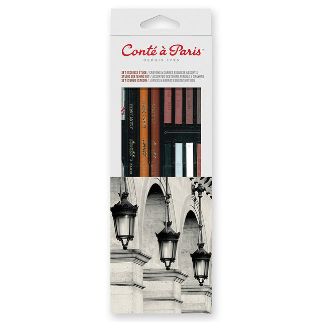 Conté à Paris Carre Sketching Crayons and Sketching Pencils Studio Set
