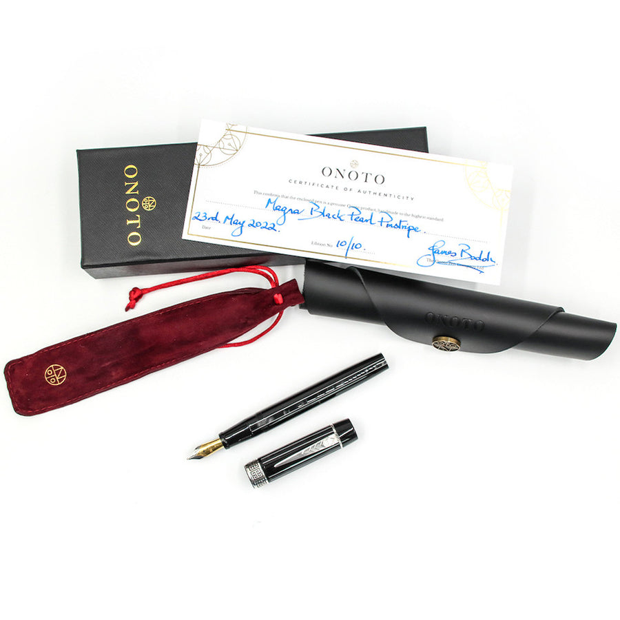 Cult Pens Exclusive Fountain Pen Black Pearl Pinstripe by Onoto