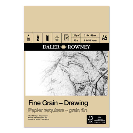 Daler-Rowney Fine Grain Drawing Pad A5