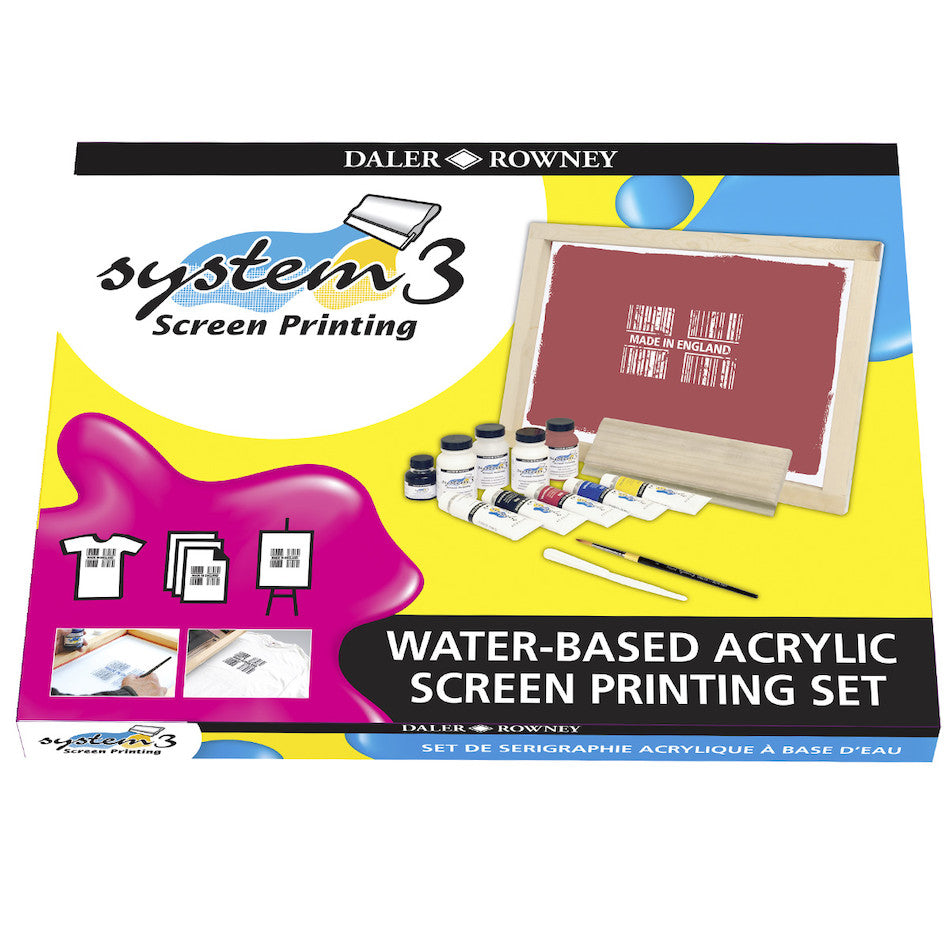 Daler-Rowney System3 Acrylic Paint Screen Printing Water Based Set
