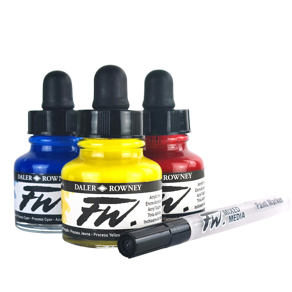 Daler-Rowney FW Artists Acrylic Ink 29.5ml Set of 3 Starter Set
