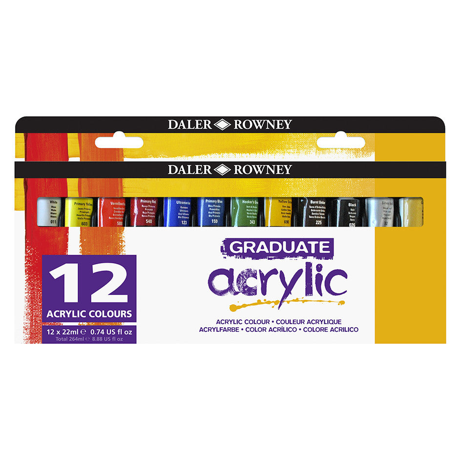 Daler-Rowney Graduate Acrylic Paint 22ml Set of 12