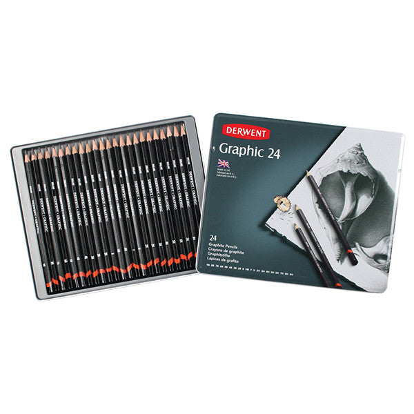 Derwent Graphic Graphite Pencil Tin of 24