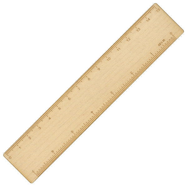 e+m Pico Maple Wood 15cm Ruler