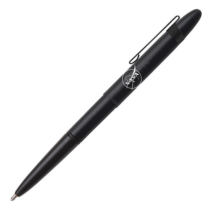 Fisher Space Pen Bullet Ballpoint Pen with Clip Matte Black with NASA