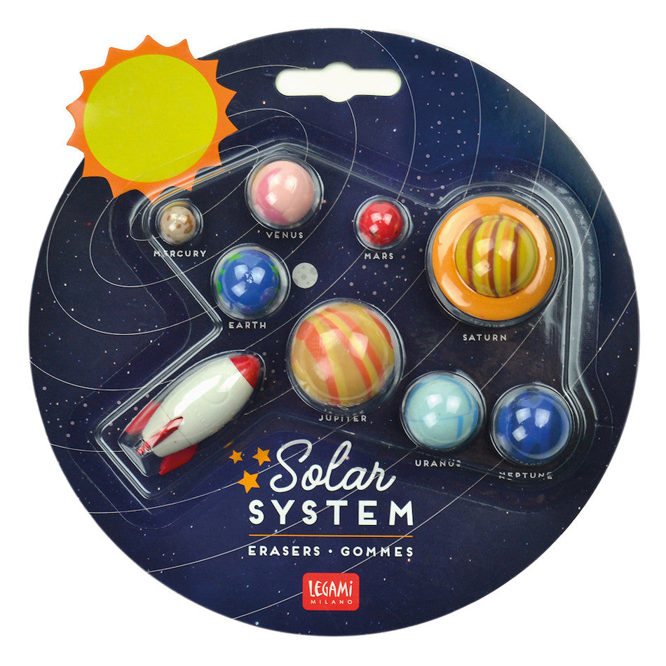 Legami Erasers Set of 9 Solar System