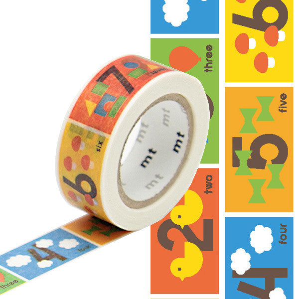 mt Washi Masking Tape - 15mm x 7m - Number