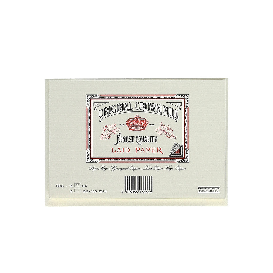 Original Crown Mill Classic Laid Paper Card & Envelope Set C6