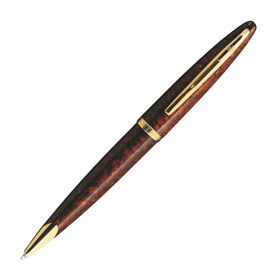 Waterman Carene Ballpoint Pen Amber Lacquer with Gold Trim